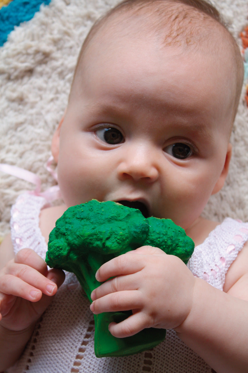 Oli & Carol Baby Kids Toys Handmade Natural Latex Brucy The Broccoli