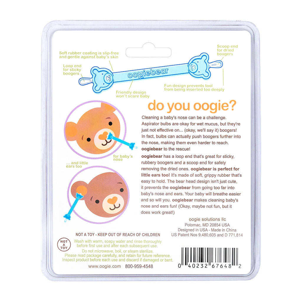 Shop Oogie Oogiebear Booger Tool-Raspberry/Seafoam for Baby's Nose