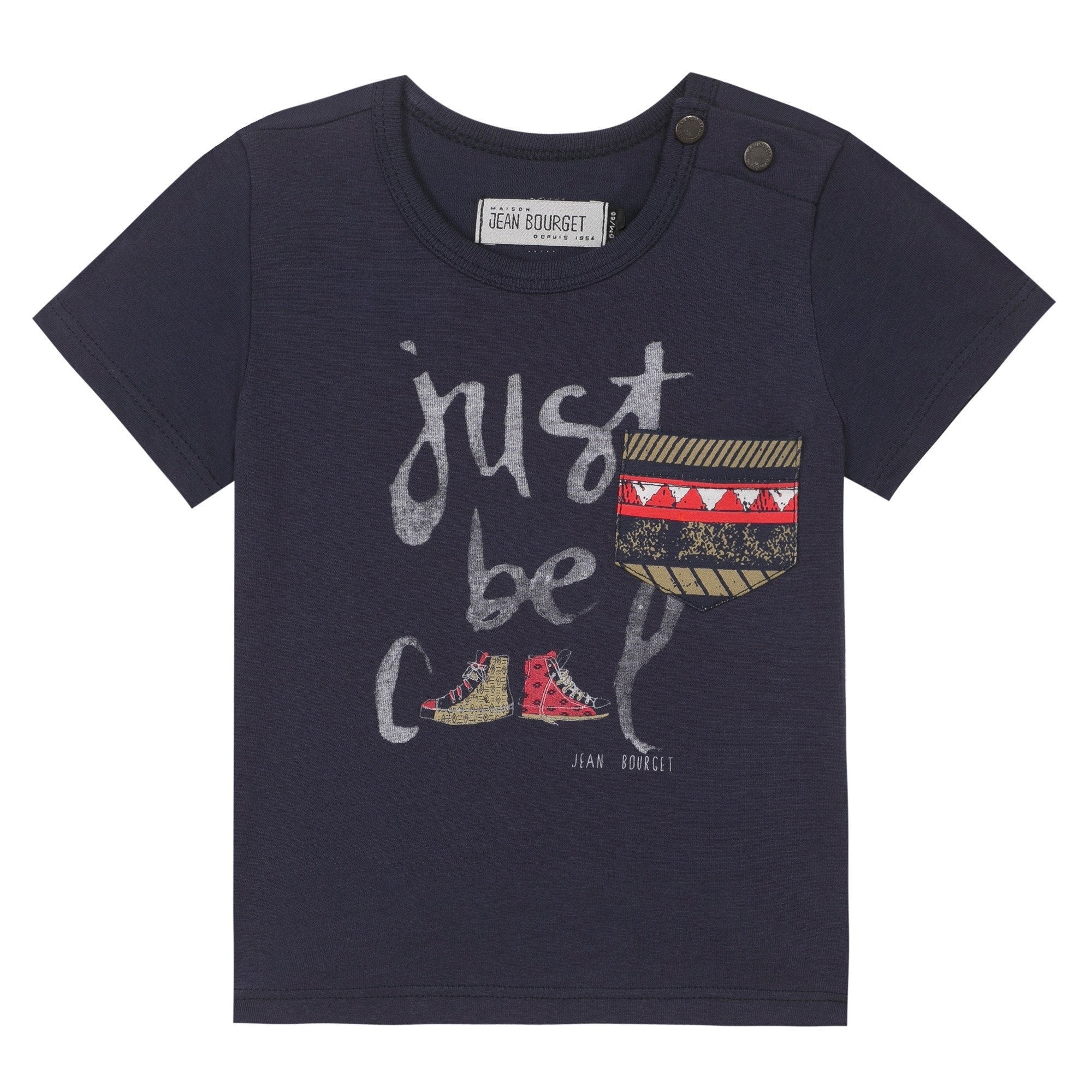 Jean Bourget Baby Boy Printed Short Sleeves Cotton T-shirts